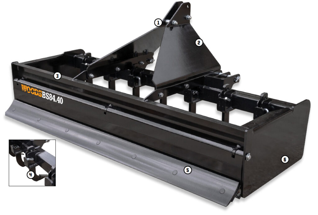 GS72.30 Grading Scraper, 54 inch - Woods Equipment