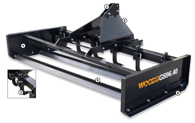 GS60.30 Grading Scraper, 54 inch - Woods Equipment